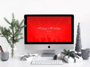 Christamas Holiday Styled Free Mockup | The Free Mockup