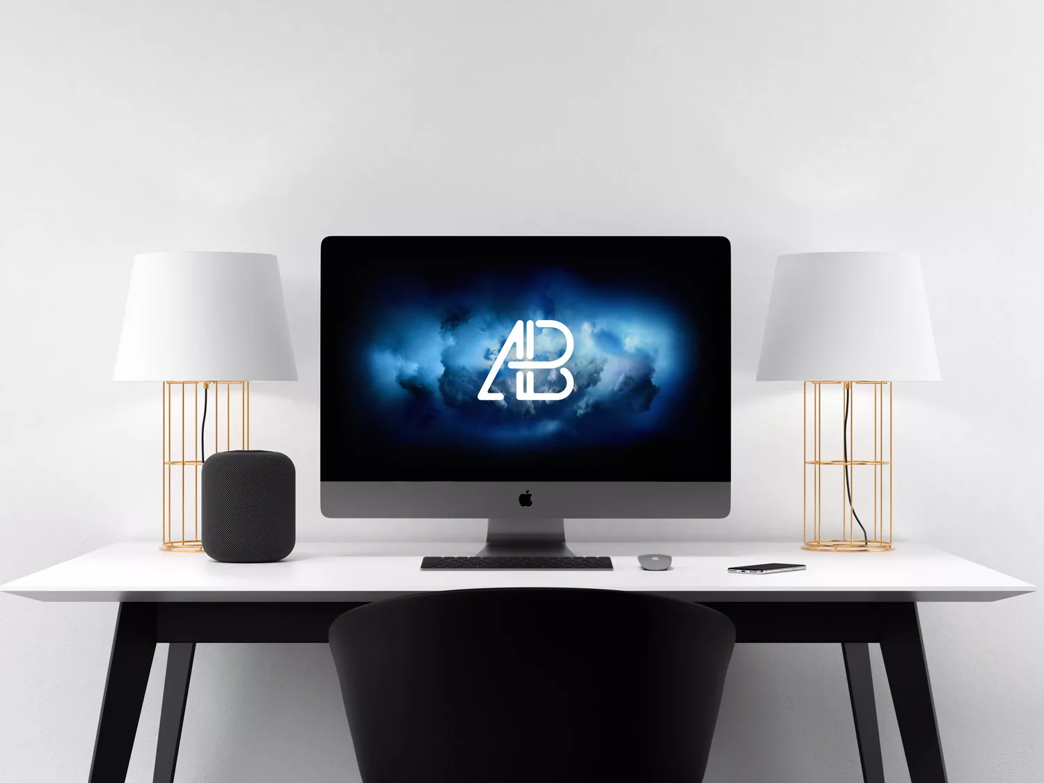 Apple iMac Pro Workspace Mockup | The Free Mockup