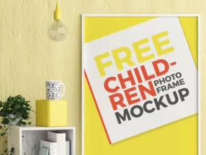 Free Kids Room Photo Frame Mockup PSD | The Free Mockup