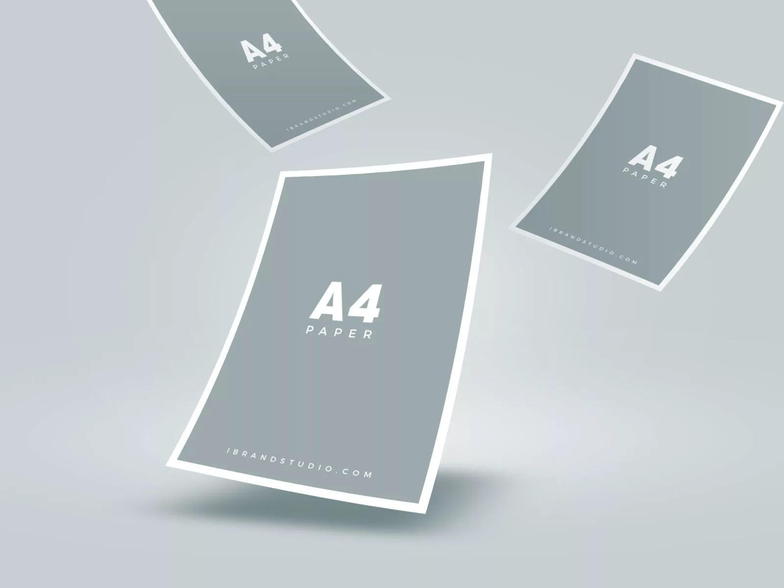 Floating A4 Paper Mockup | The Free Mockup