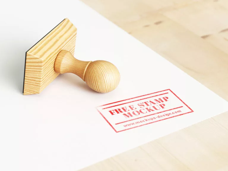 Stamp free mockup | The Free Mockup