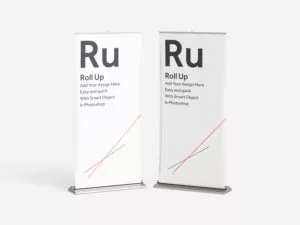 Two Roll Ups Mock Up | The Free Mockup