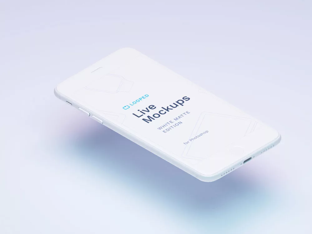 Iphone-Color-White-Matte-Apple-Devices-Mockup - Free Mockup
