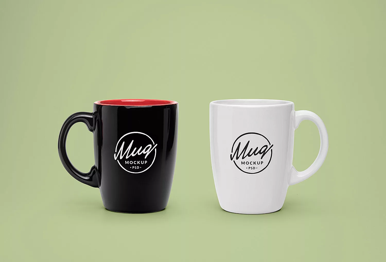 Black and White Coffee Mug Mockup Free