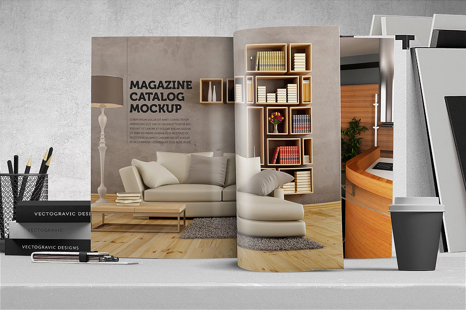 Magazine Catalog Mockup Free | Free Mockup