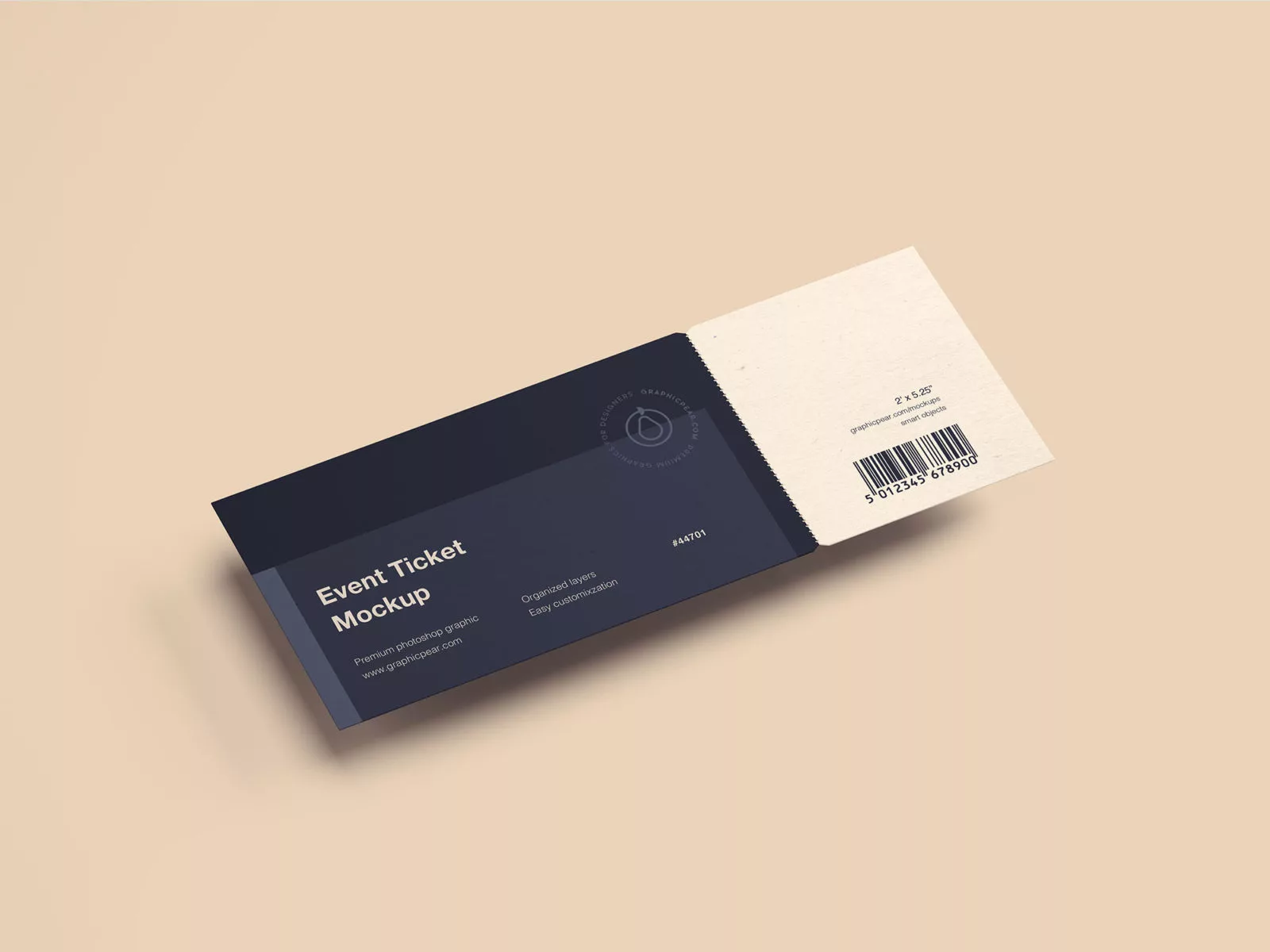 Ticket mockup | The Free Mockup