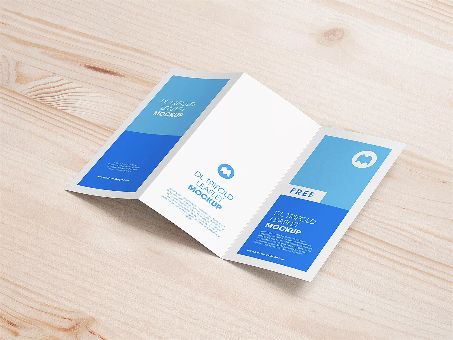 Trifold Leaflet Mockup Free | The Free Mockup