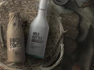 Farmer Food Packaging Mockup Free Scene | The Free Mockup