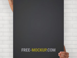 Hands Holding Poster Mockup (PSD) | Free Mockup