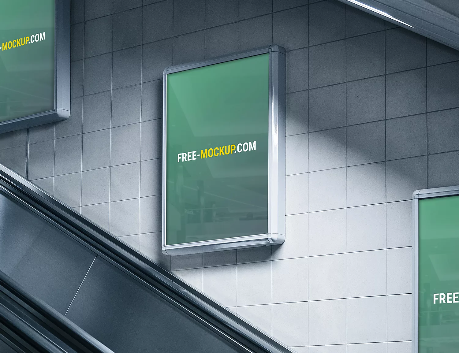 Subway Advertising Billboard Mockup