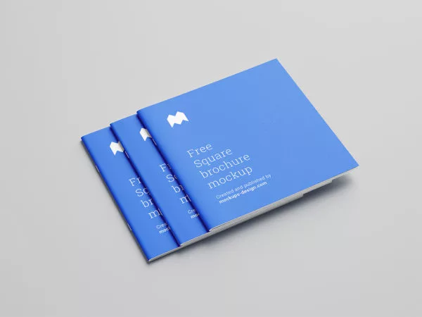Free Square Brochure Mockup | The Free Mockup