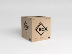 Free Square Cardboard Box Design Mockup | The Free Mockup