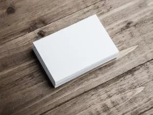 Business Cards Mockup on a Wooden Background | The Free Mockup