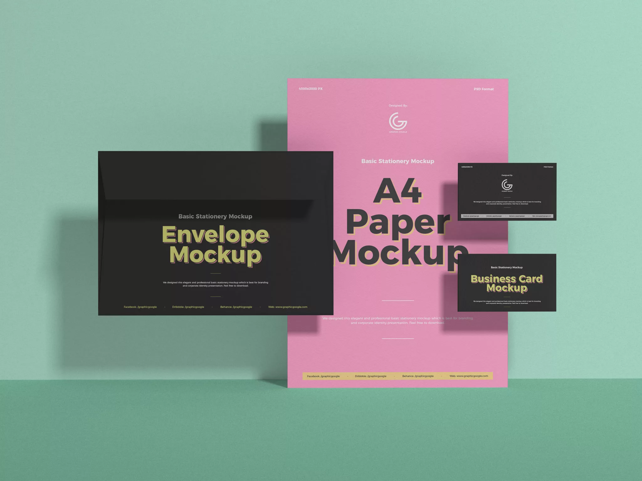 Basic Stationery Mockup | The Free Mockup