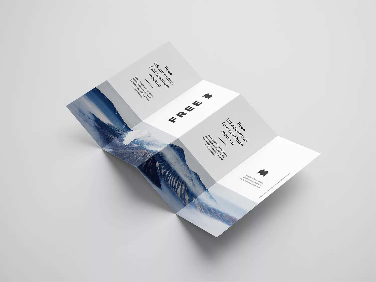 Free Accordion Brochure Mockup Free Mockup