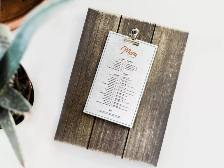 Restaurant Menu Card Mockup | The Free Mockup