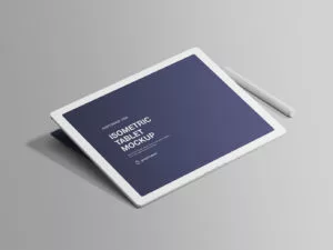 Isometric Tablet Mockup | The Free Mockup