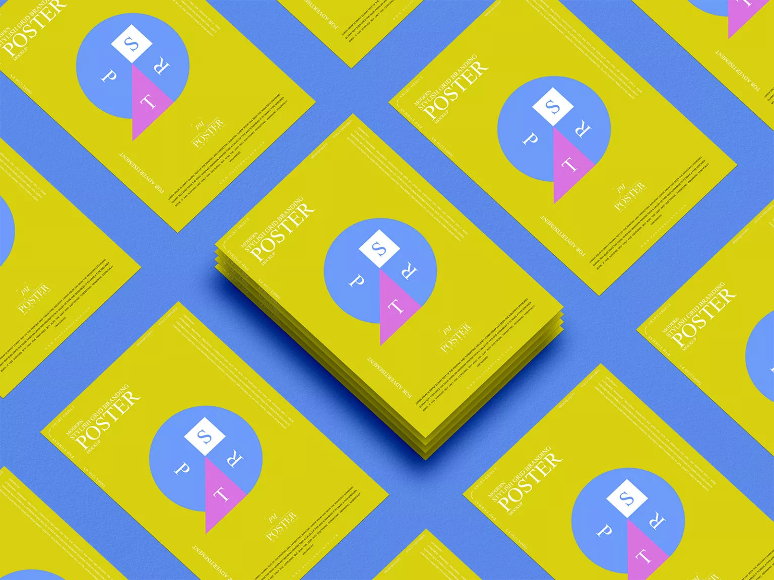 Posters Grid Mockup | Free Mockup