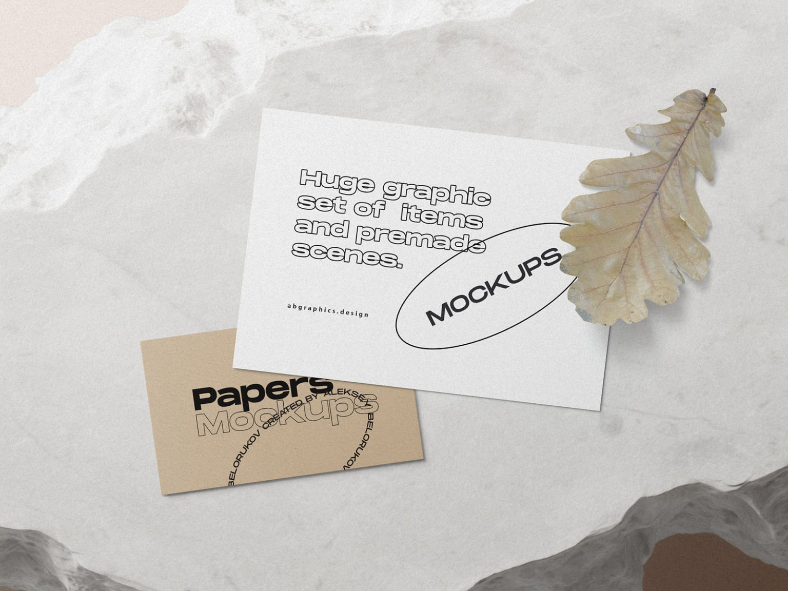 Invitation Card and Business Card Mockups | Free Mockup