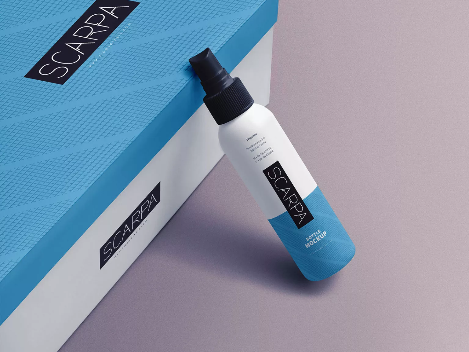 Plastic Spray Bottle Mockup | The Free Mockup