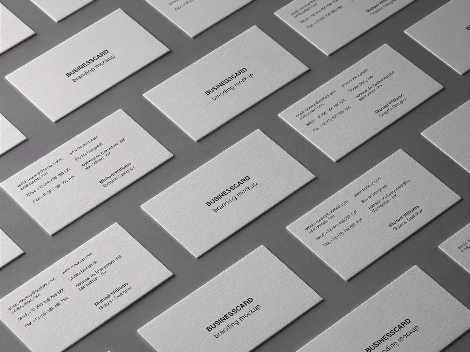 Business Card Grid Branding Mockup | The Free Mockup