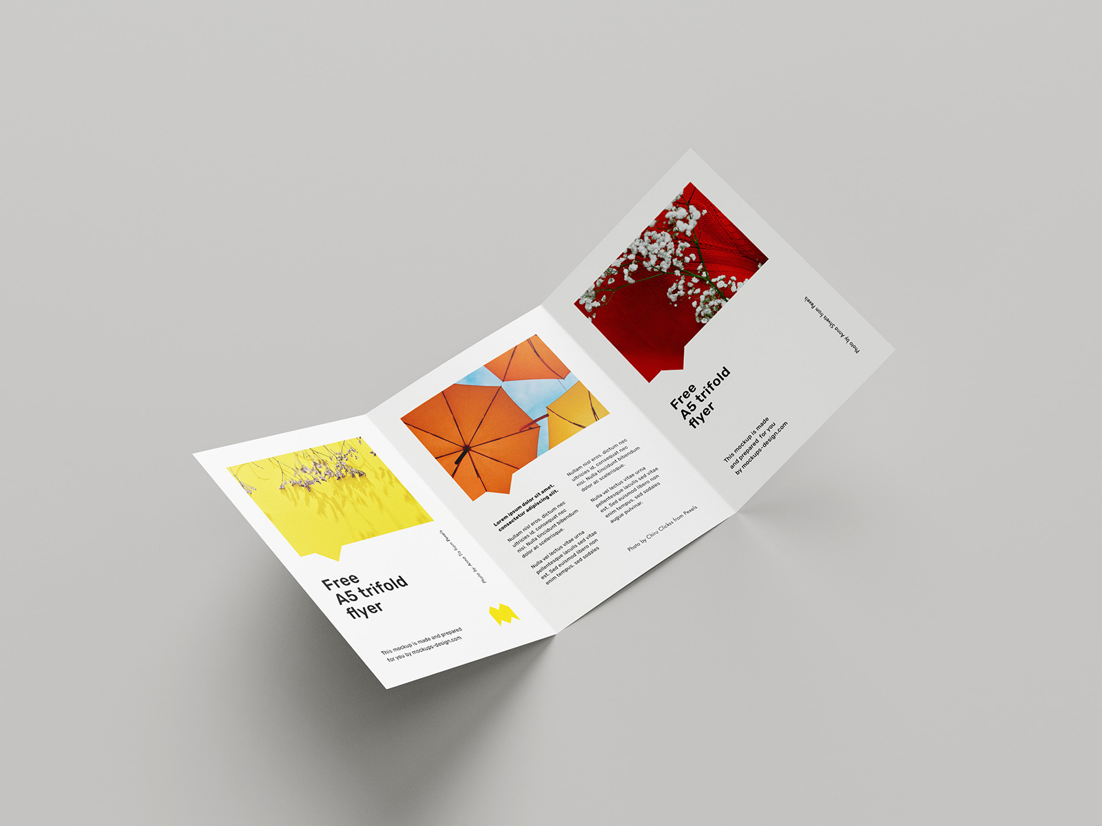 Free A5 Trifold Flyer Design Mockup Free A5 Trifold Flyer Design Mockup