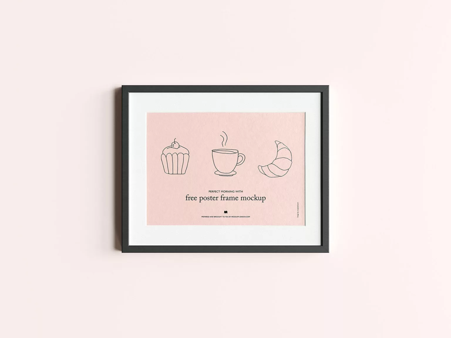 Free Horizontal Poster Frame Mockup | The Free Mockup