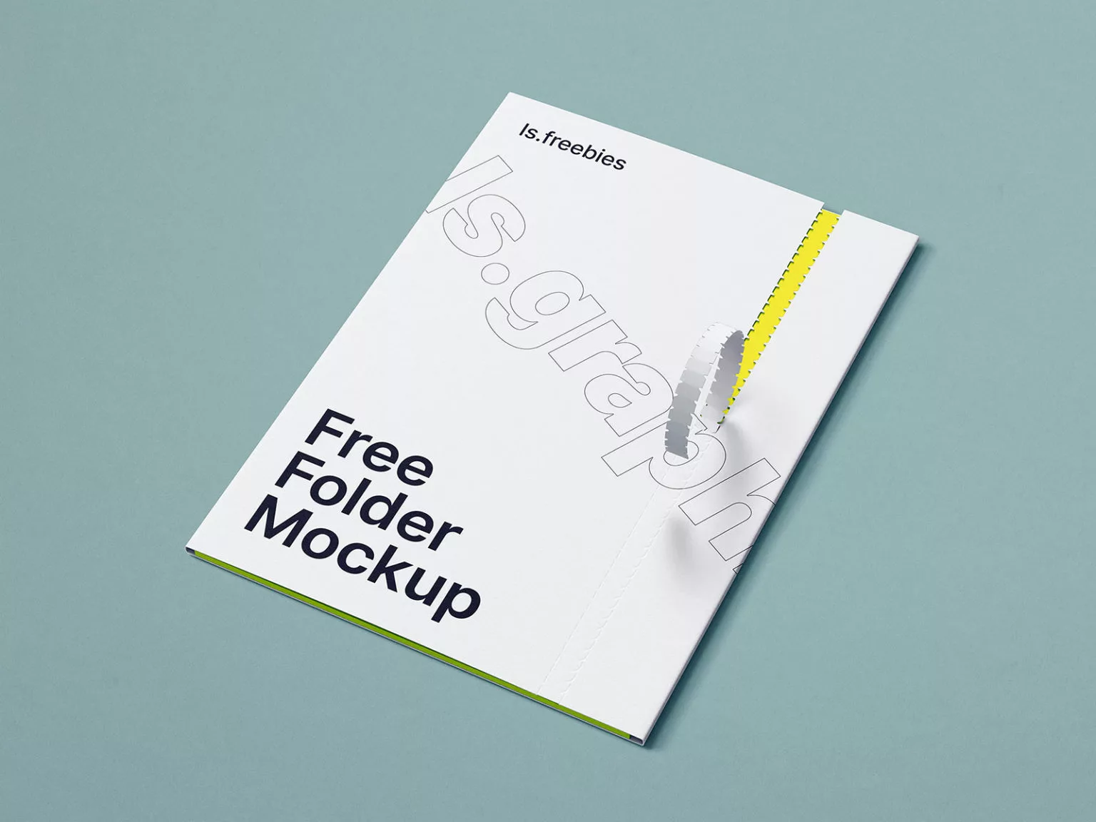 Brand Folder Mockup with the Perforation | The Free Mockup