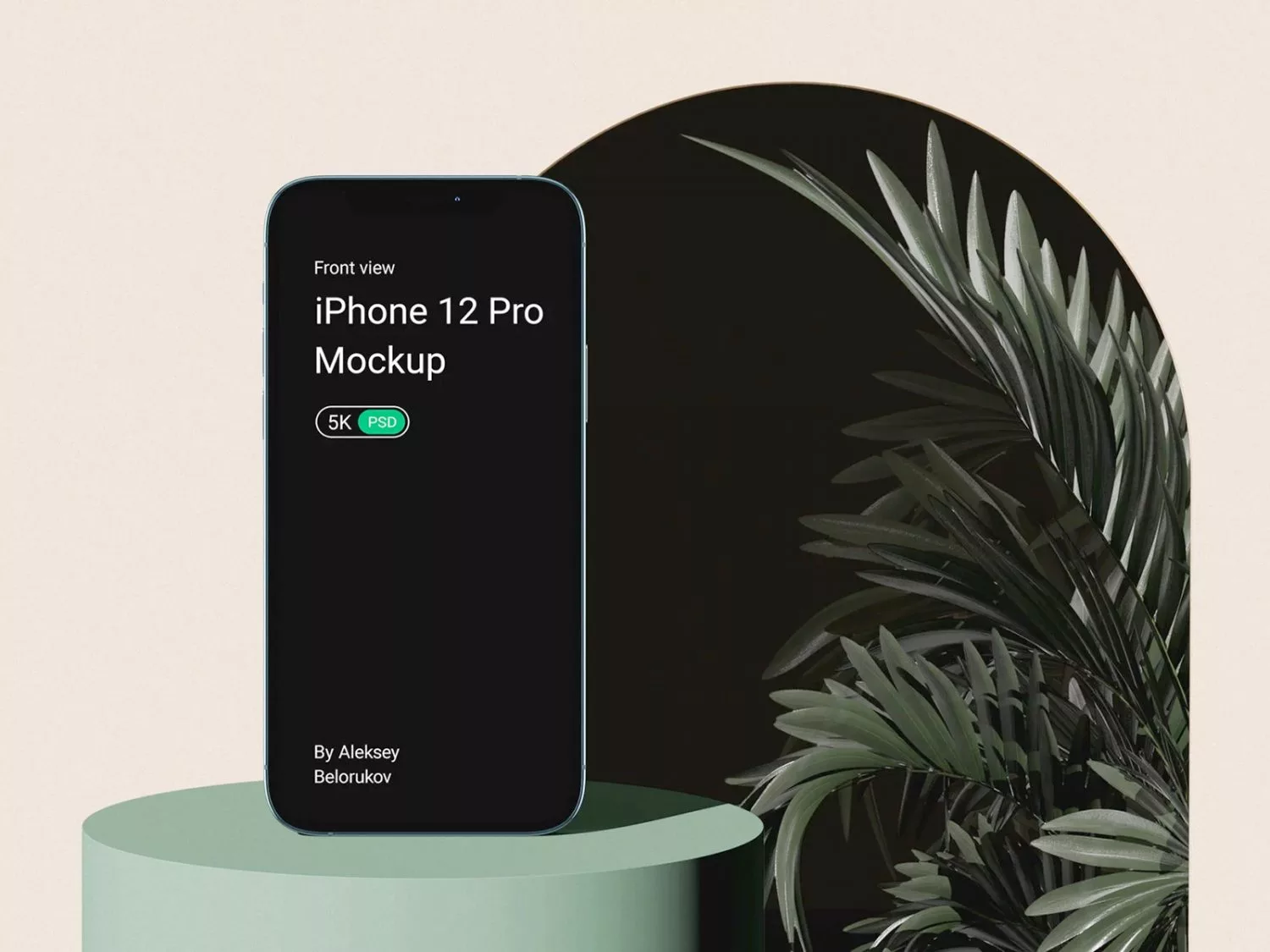 iPhone 12 Pro with Plant Mockup Scene | The Free Mockup