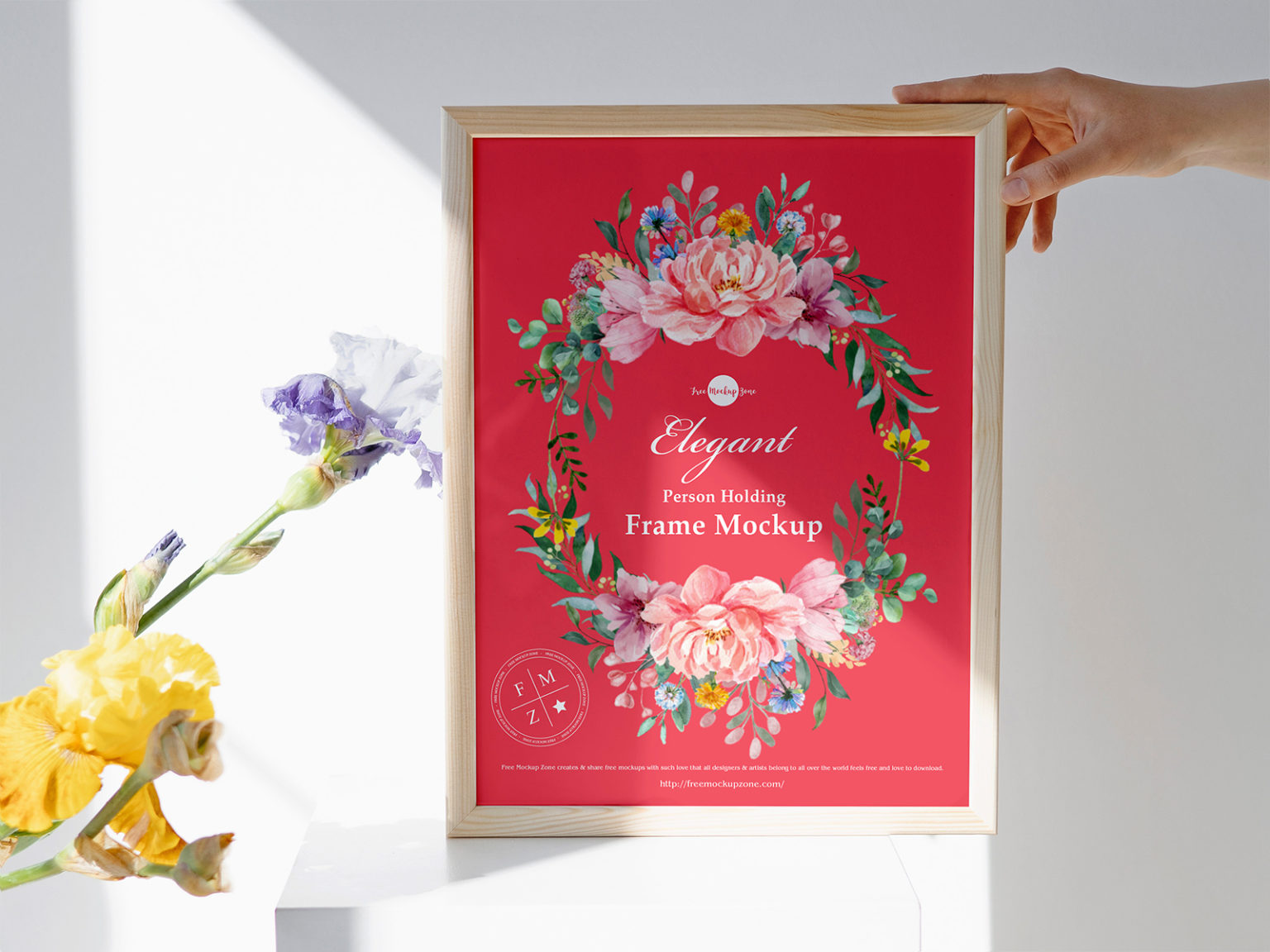 Wooden Picture Frame PSD Mockup | Free Mockup