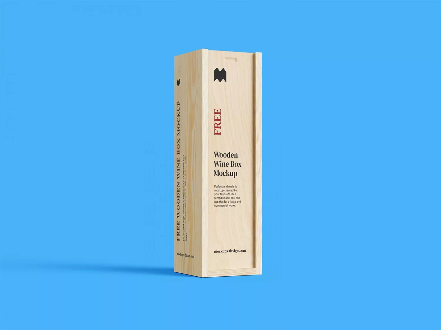 Wooden Wine Box Mockup Free | The Free Mockup