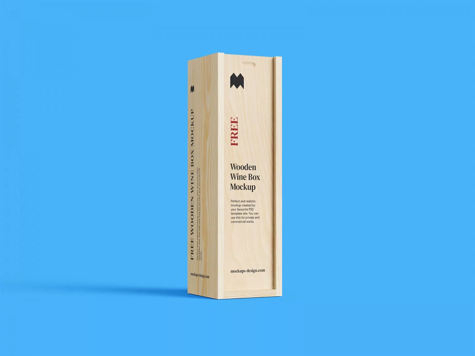 Wooden Wine Box Mockup Free | The Free Mockup