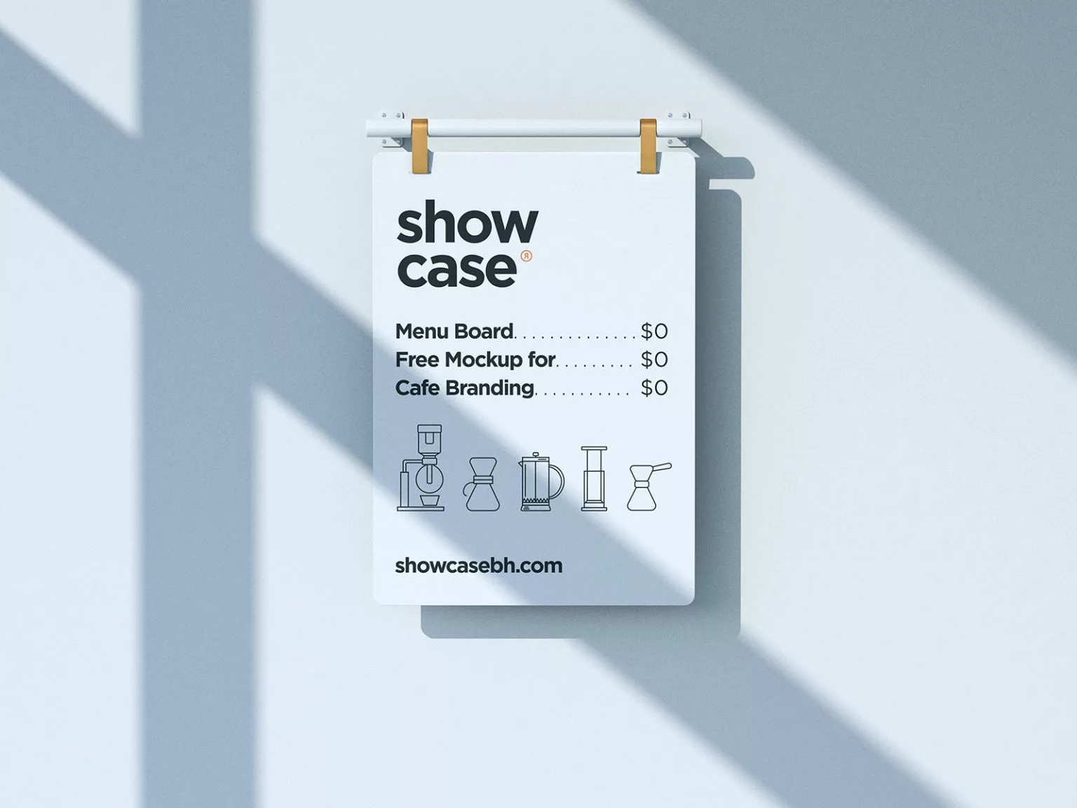 Wall Restaurant Cafe Menu Board Mockup Free PSD | The Free Mockup