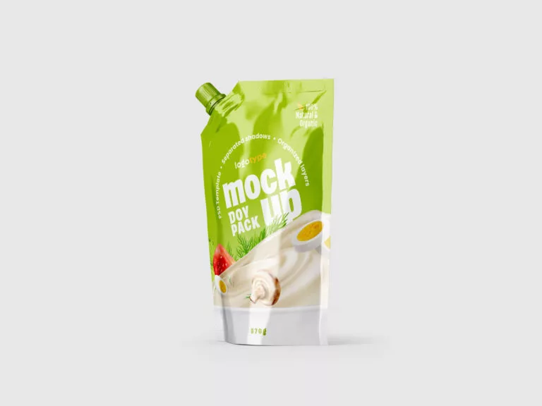 Free Doypack Packaging Mockup | The Free Mockup