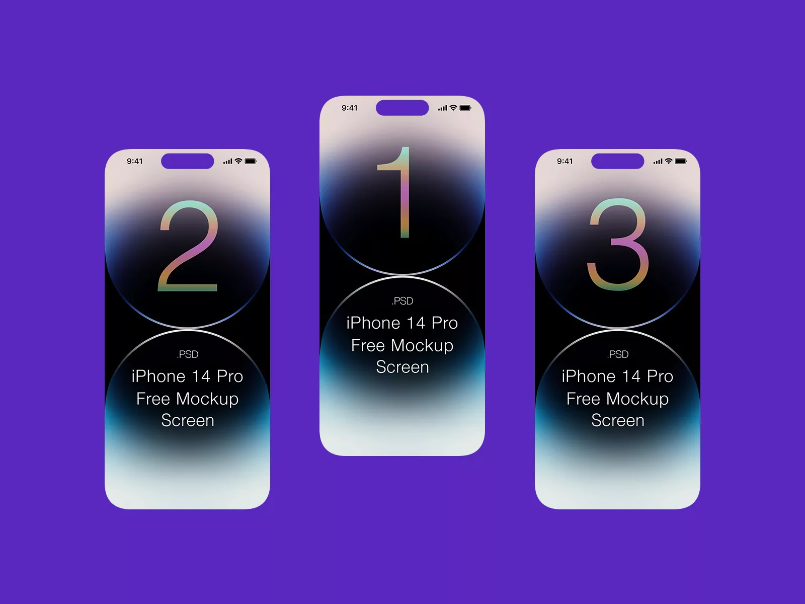 iPhone 14 Pro UI App Presentation Mockup Multiple Screens