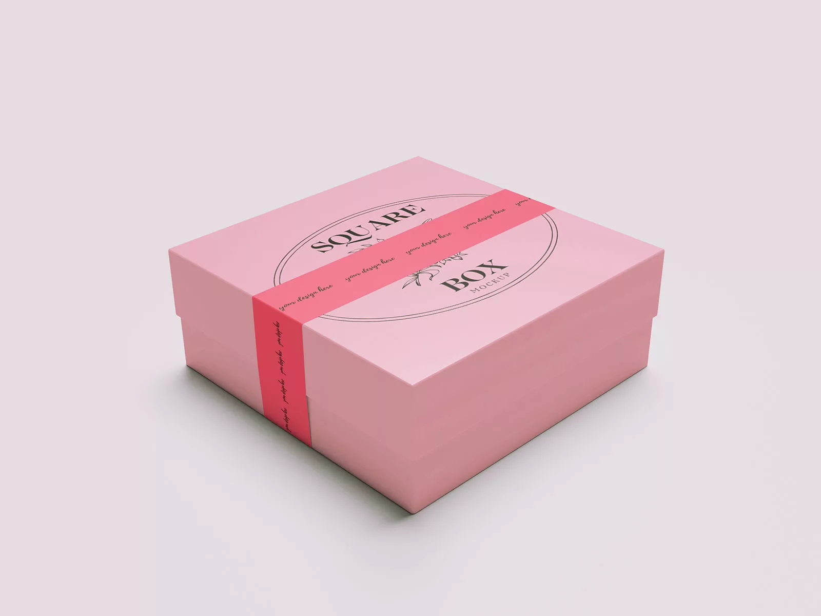 Packaging Square Paper Box Mockup PSD Free Mockup