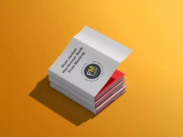 Dust Jacket Hardcover Book Mockup | The Free Mockup