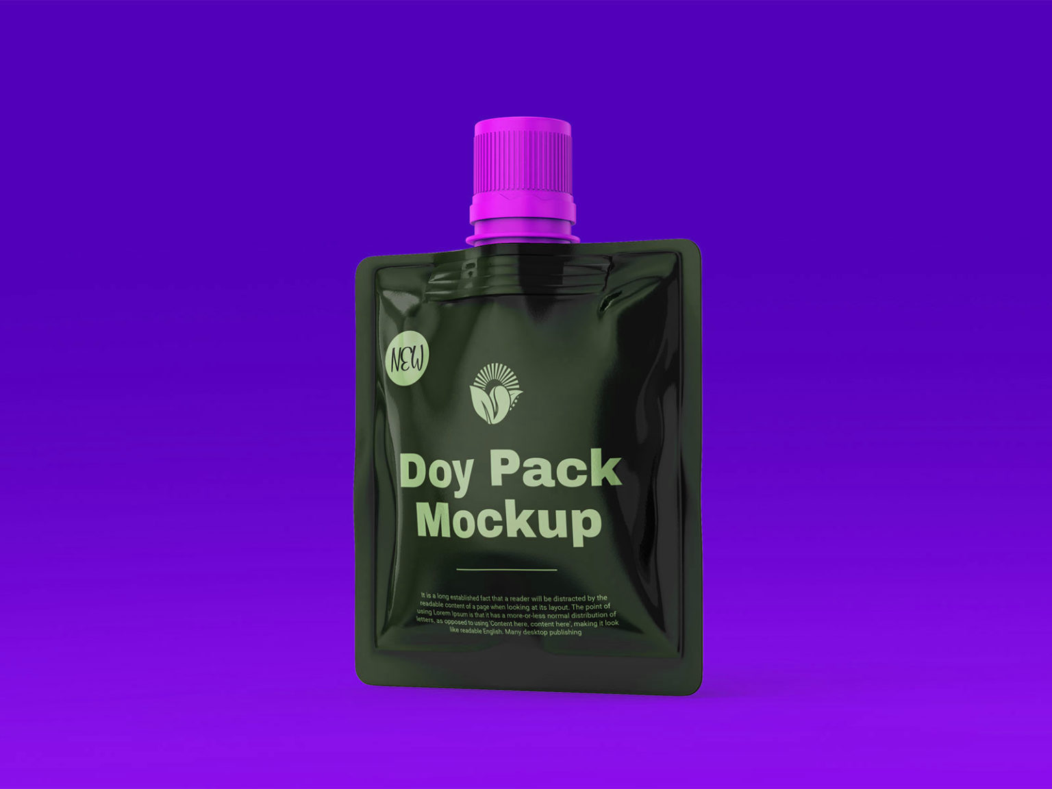 Plastic/Foil Doypack Packaging Mockup | Free Mockup