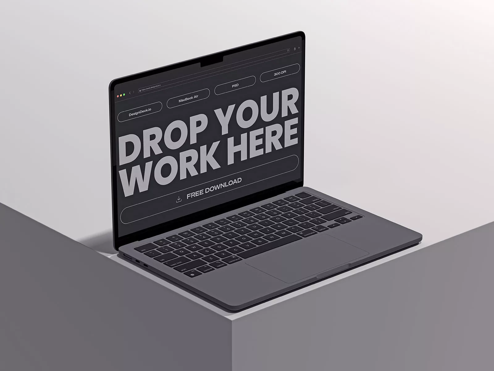 MacBook Air Mockup PSD Scene | The Free Mockup