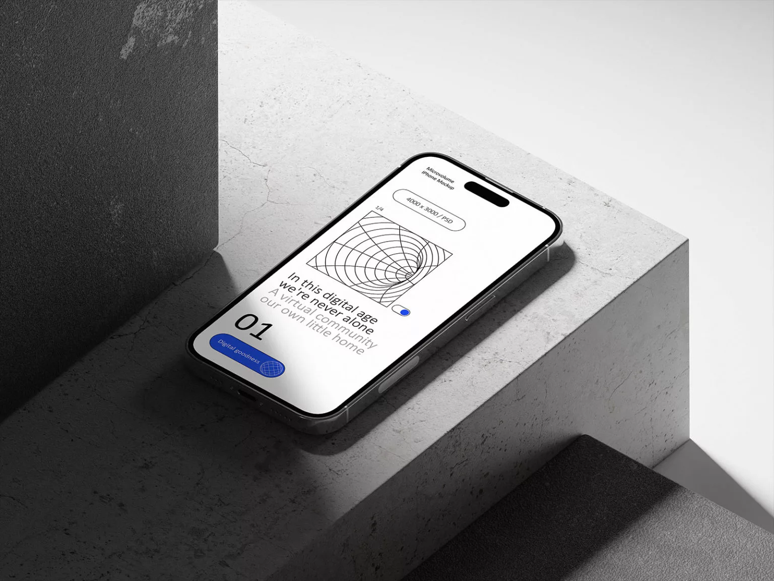 iPhone 14 Pro PSD Mockup | The Free Mockup