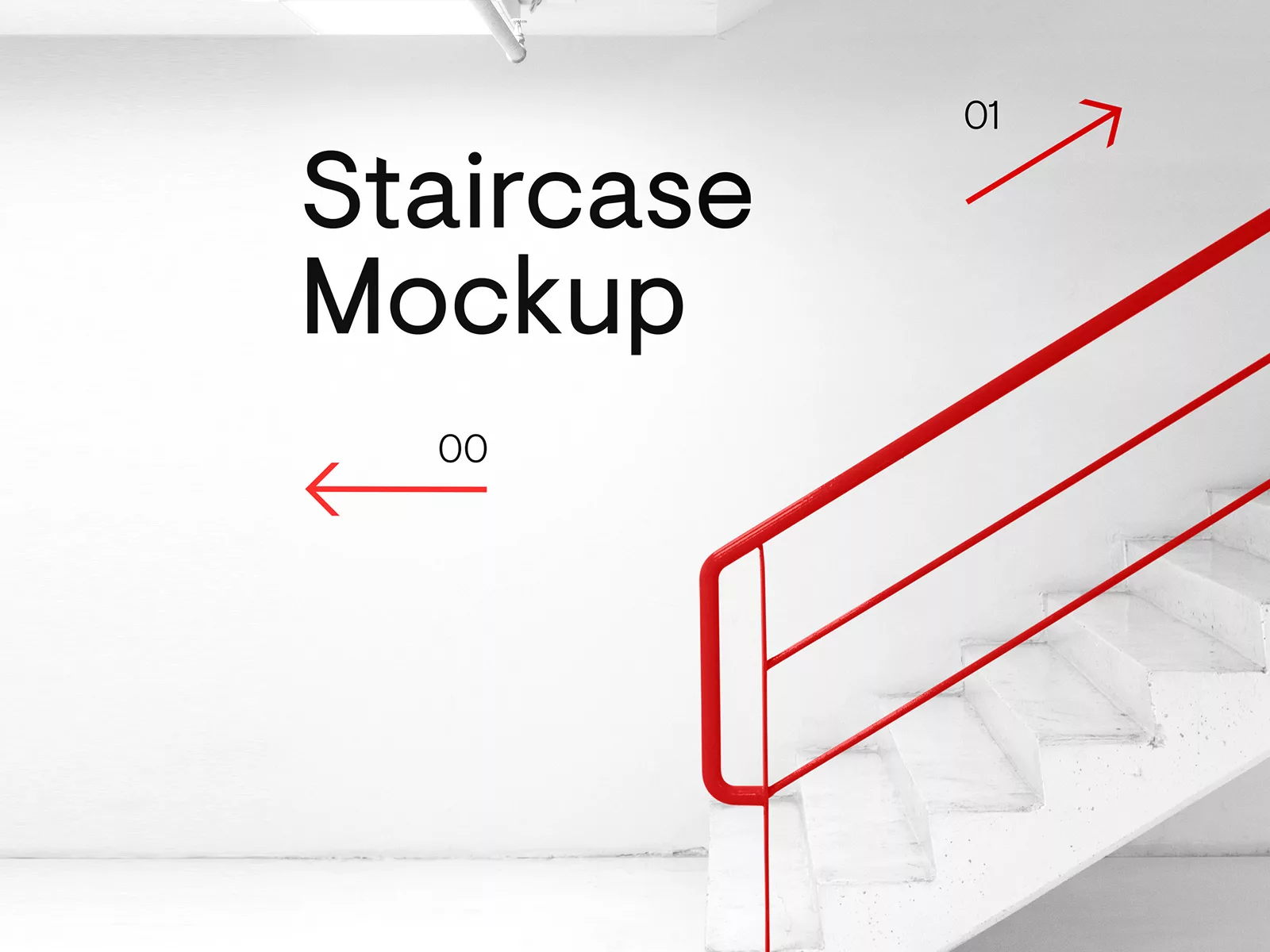 Front View of the Building Staircase Mockup | The Free Mockup