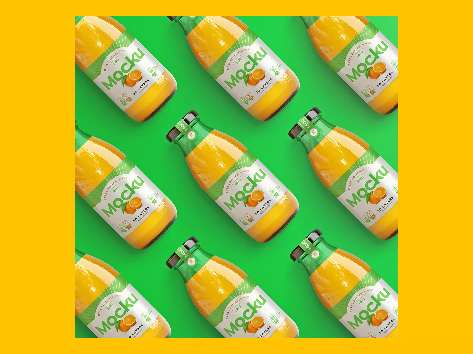 Juice Bottle Mock-Up Packaging | The Free Mockup