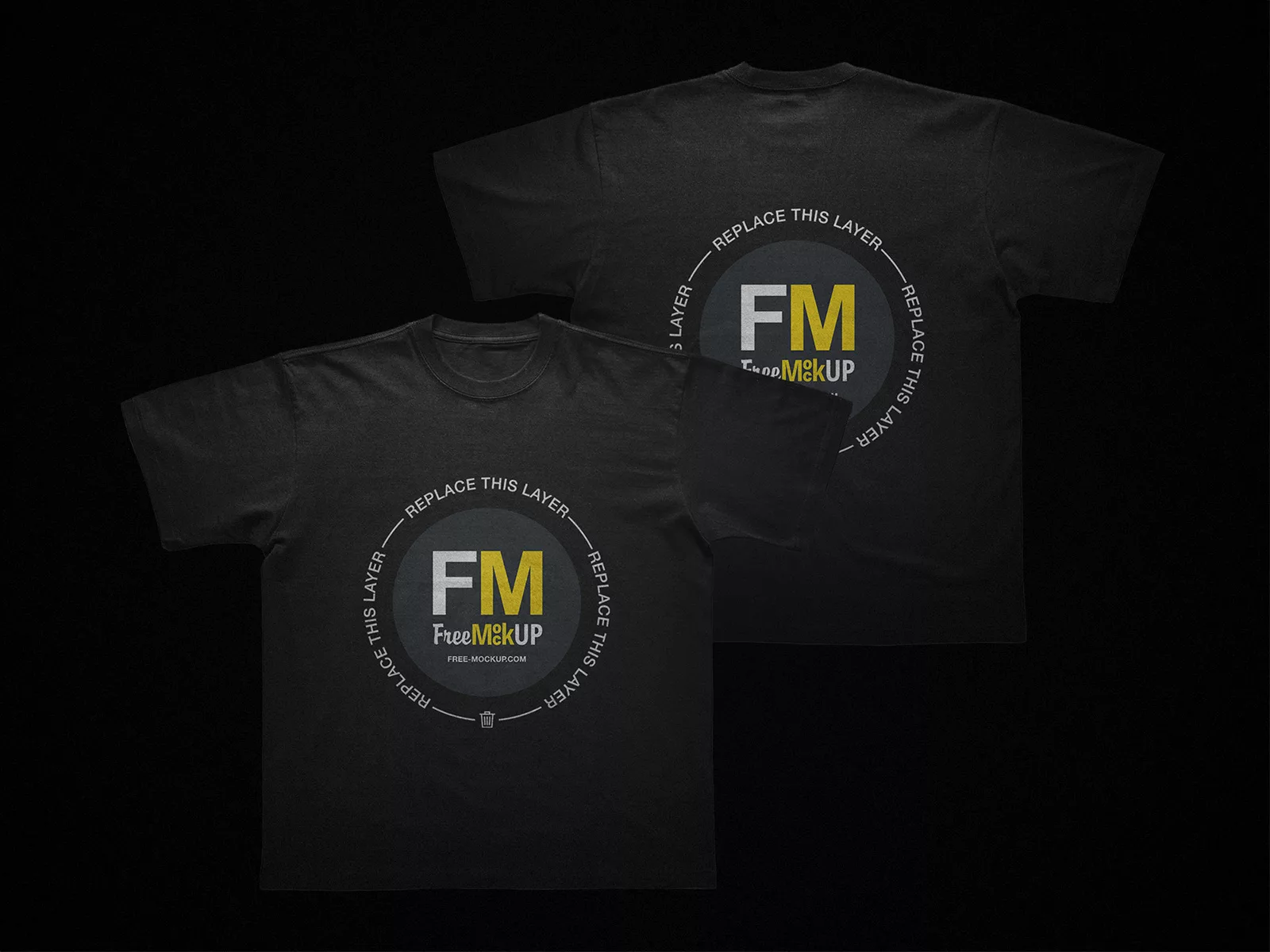 Oversized Tee Mockups – Front and Back Views | The Free Mockup