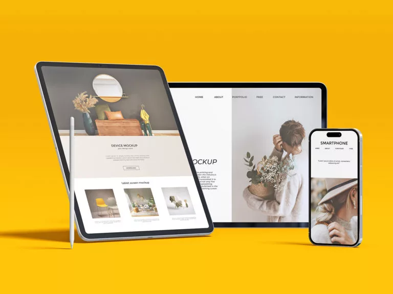 Two iPad and iPhone UI Mockup Set | The Free Mockup