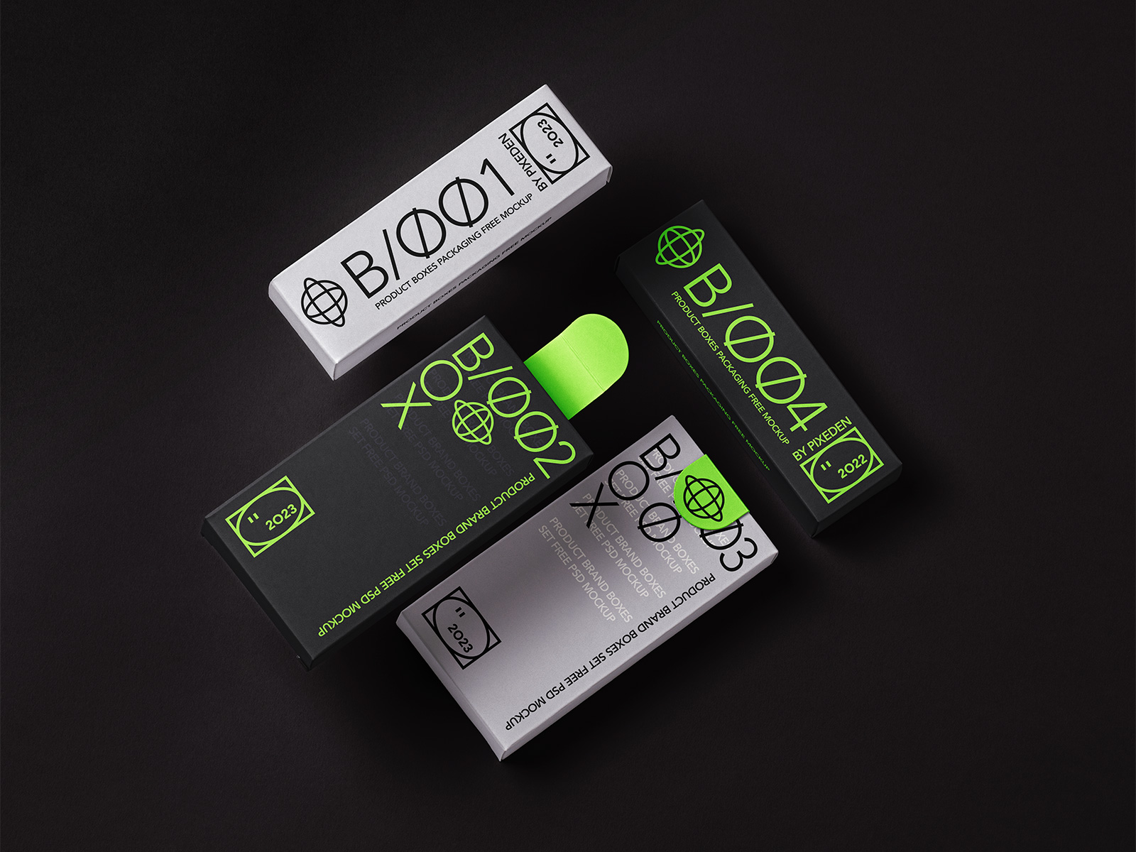Box Branding Mock-Up Set | Free Mockup