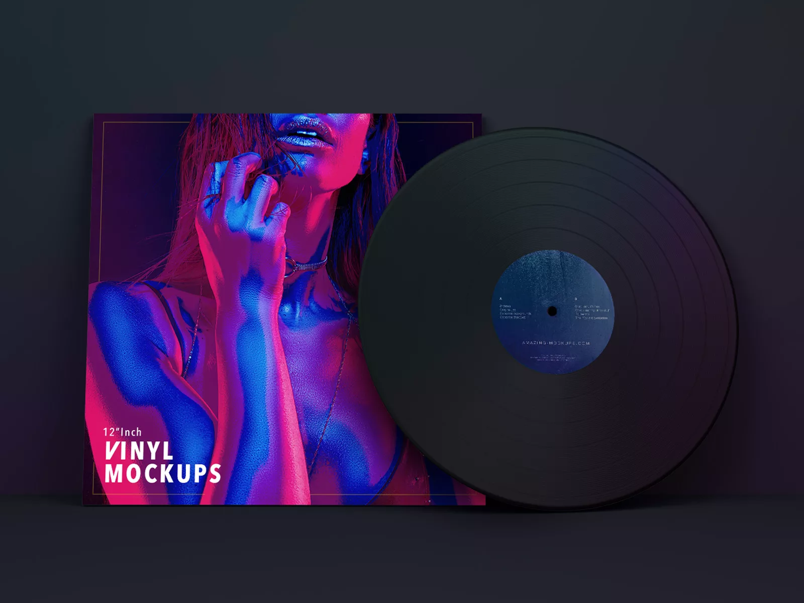 12-Inch Vinyl Mock-Ups (8 PSD Files) | The Free Mockup