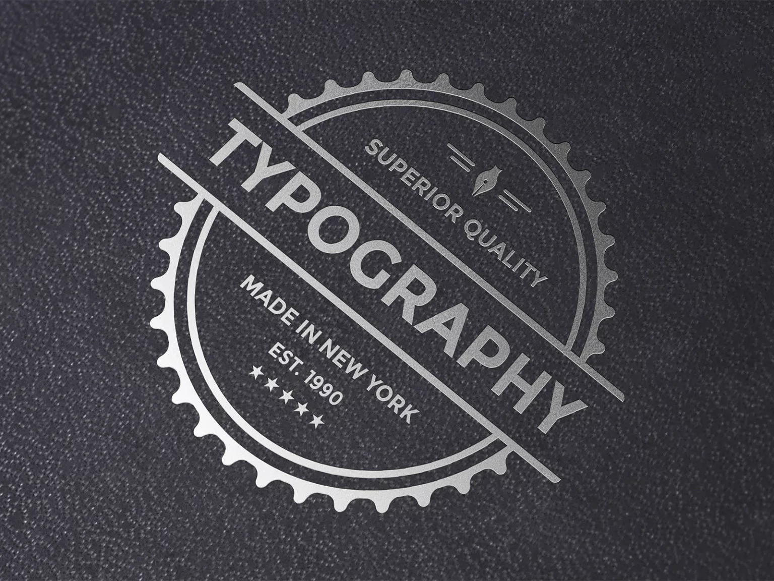 Free Silver Foil Logo Mock-Up | The Free Mockup