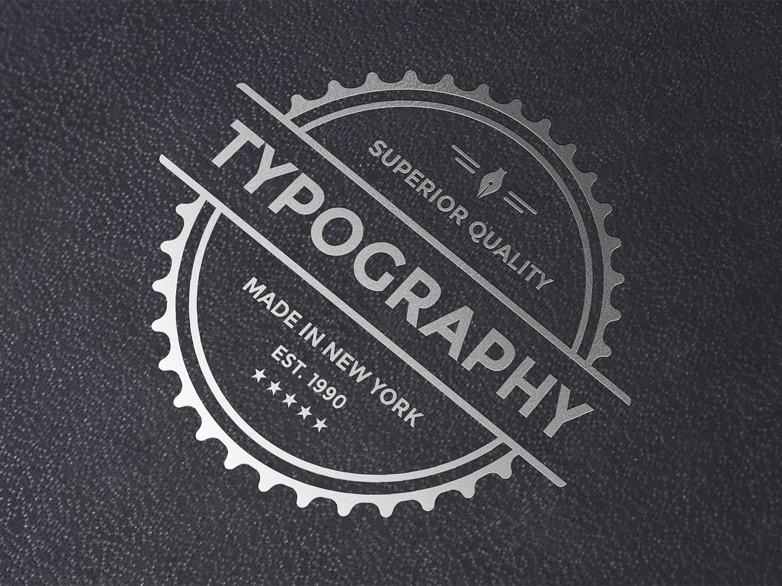 Free Silver Foil Logo Mock-Up | The Free Mockup