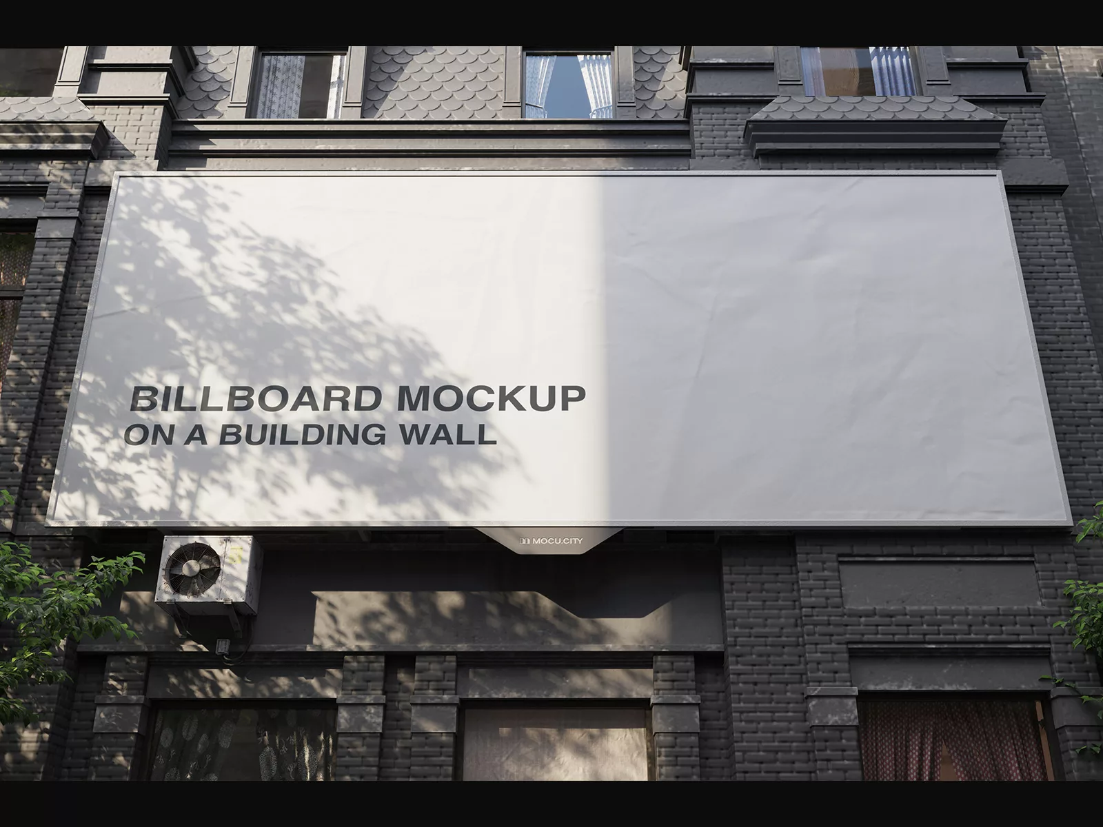 Billboard Mockup on a Building Wall | The Free Mockup