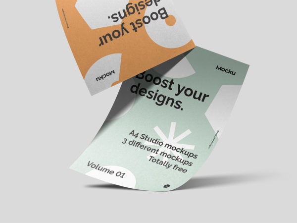 A4 Paper Stationery Mockup Set
